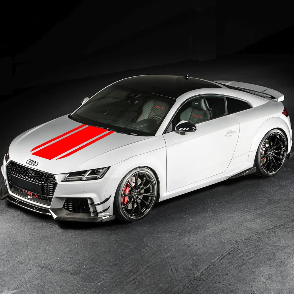 Car Hood Bonnet Vinyl Film Strips Stickers Decal Decoration For AUDI TT ...