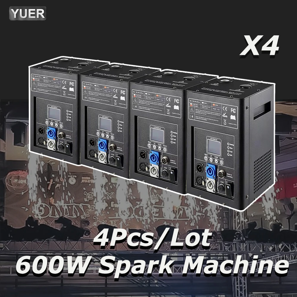 4Pcs-lot-Electronic-600W-Cold-Spark-Firework-Machine-For-DJ-Wedding ...