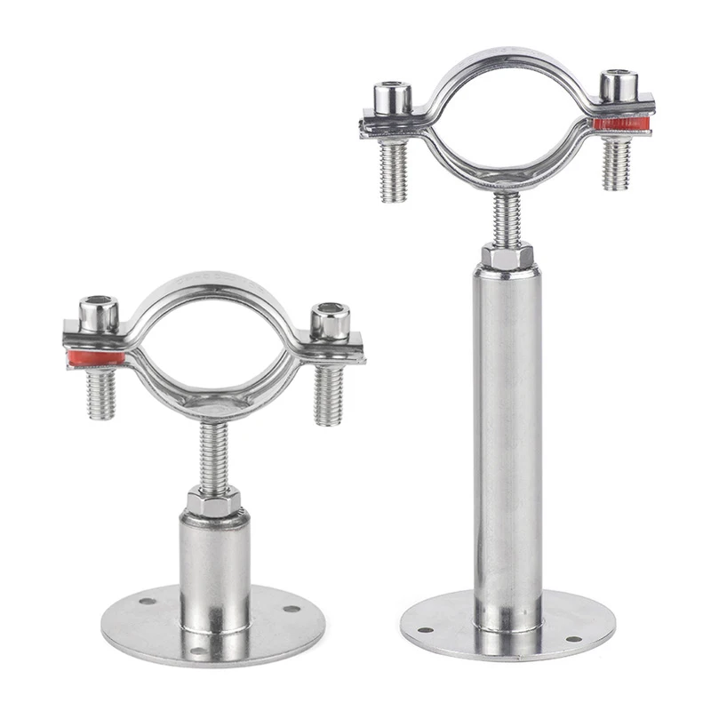 304-Stainless-Steel-Tube-Pipe-Clamp-Hanger-Stand-Off-Support-Adjustable ...