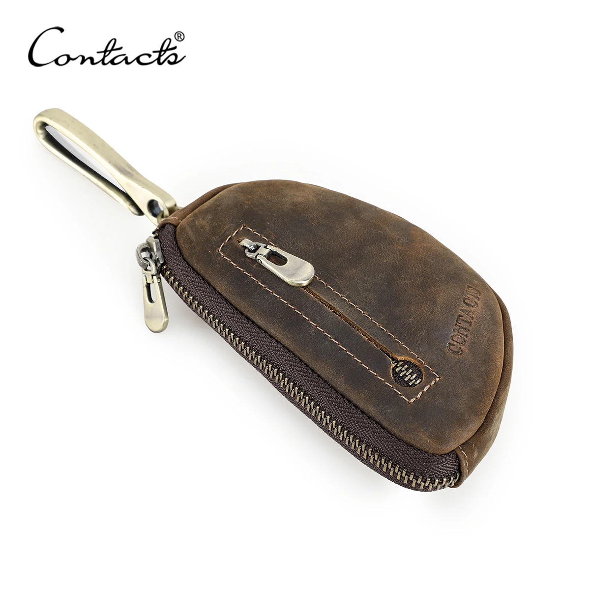 CONTACT'S Genuine Leather Key Wallets for Men Vintage AirTag Slot Key ...