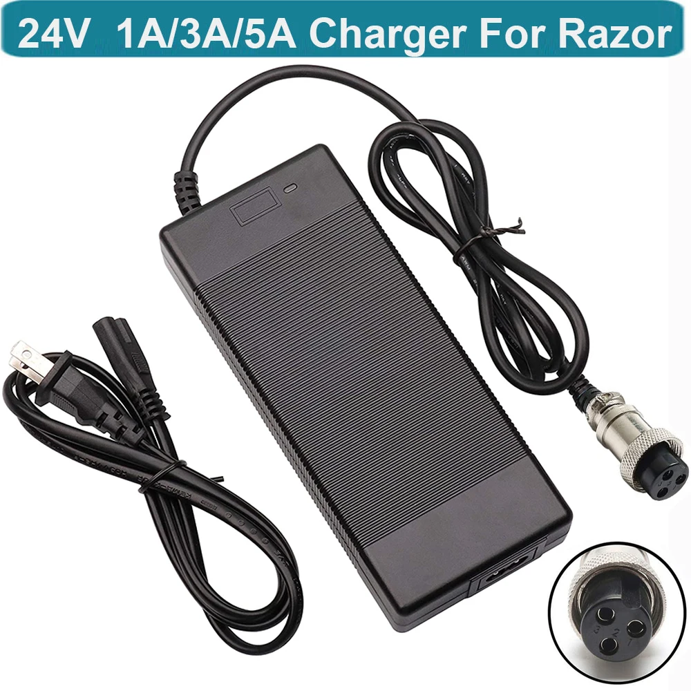 24V-3A-5A-Electric-Battery-Charger-for-Razor-E100-E200S-E175-300S-E300 ...