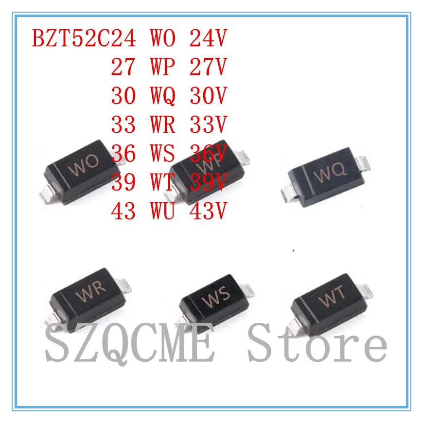 Diodo-SMD-Zener-SOD-100-123-1206-mW-BZT52C24-WO-BZT52C27-WP-BTZ52C30-WQ ...