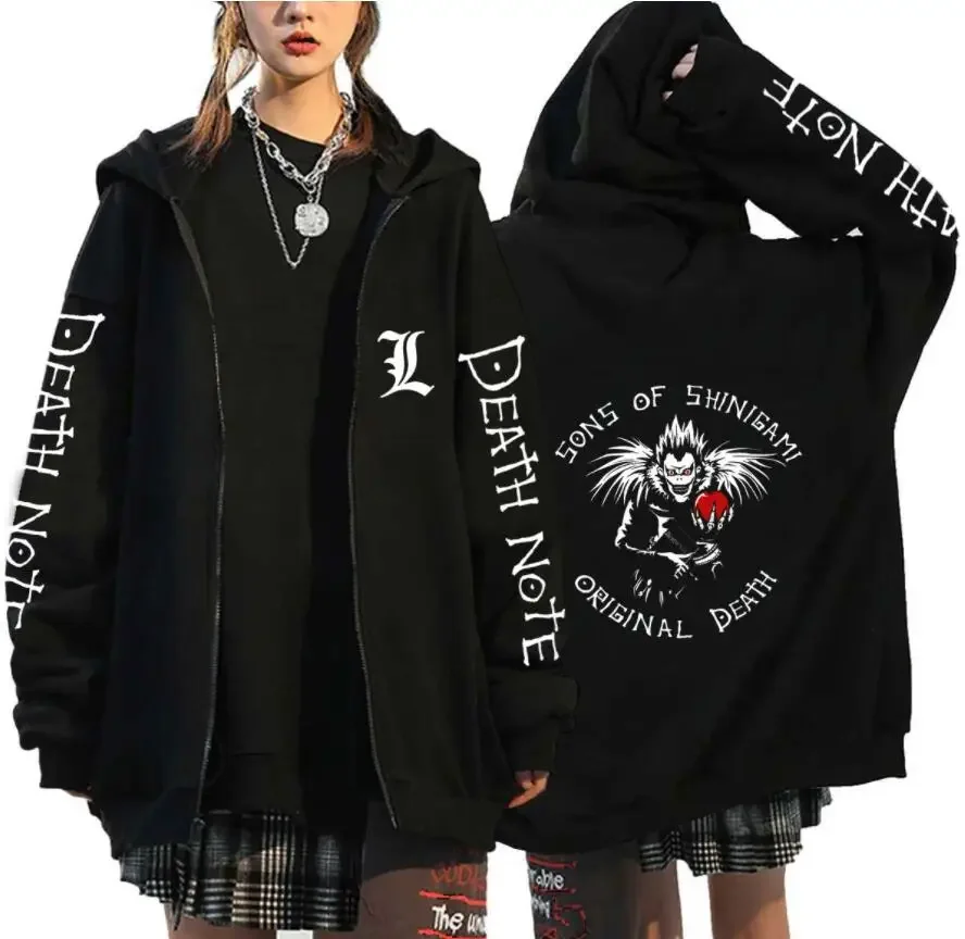 Sudadera-con-capucha-de-gran-tama-o-Death-Note-para-hombre-sudadera-con ...
