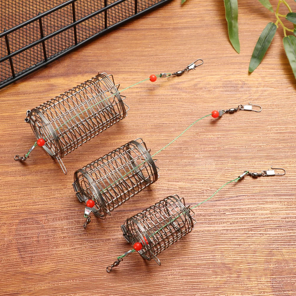 1Pc-Fish-Small-Stainless-Steel-Bait-Cage-Basket-Feeder-HolderFishing ...