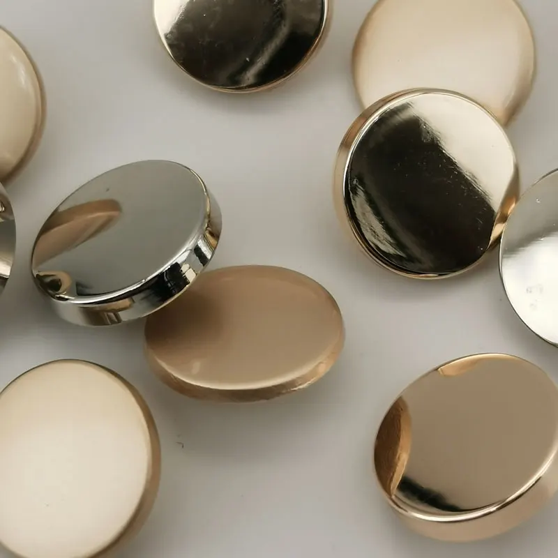 10pcs Flat Smooth plane Gold Metal Buttons for Clothing Shirt Upscale ...