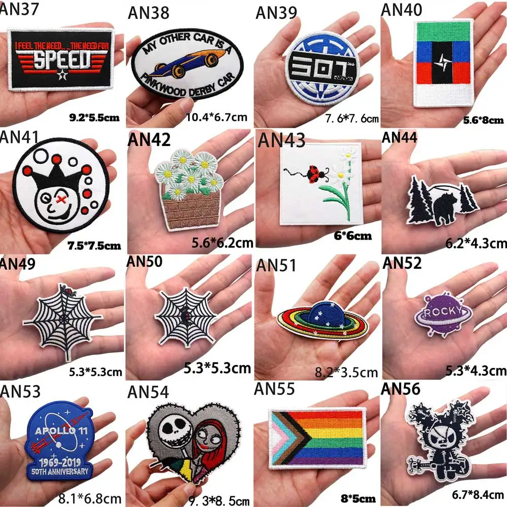 AN29-59-Cartoon-Embroidered-Patches-with-Iron-on-Backing-for-Clothing ...