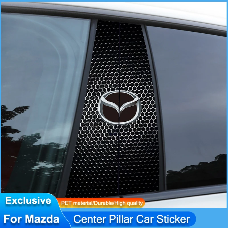 Car Door Stickers B-Pillar Center Column Decoration Cover Decals Auto ...