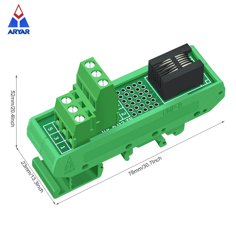 RJ12-Female-To-Terminal-Block-RJ45-Horizantal-Breakout-Board-RJ12 ...
