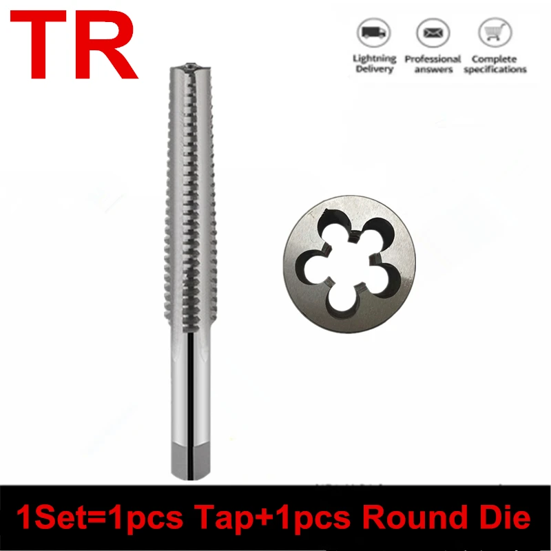 2PCS-HSS-Right-Left-hand-Trapezoidal-thread-tap-and-Die-set-TR8-TR10 ...