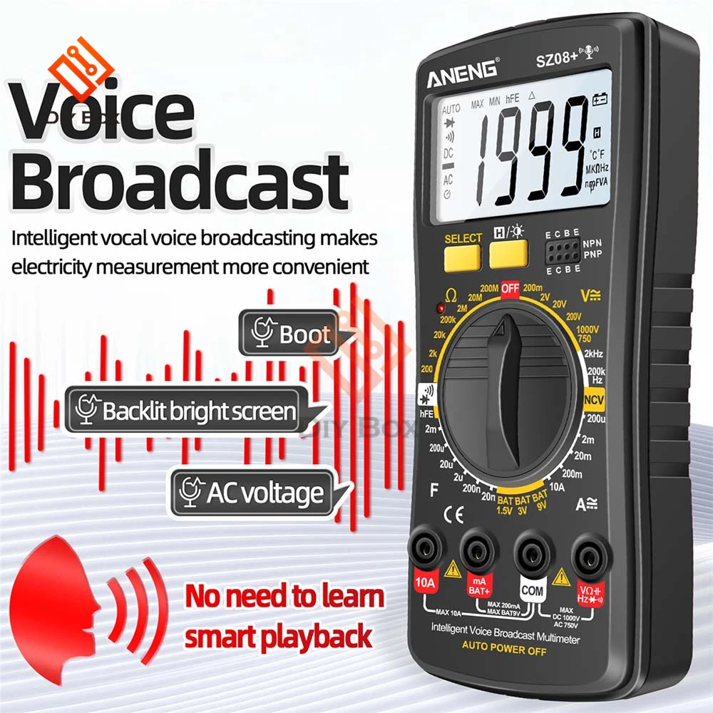 SZ08+ Upgrade Professional Digital Multimeter Ultra thin Storage Meter ...