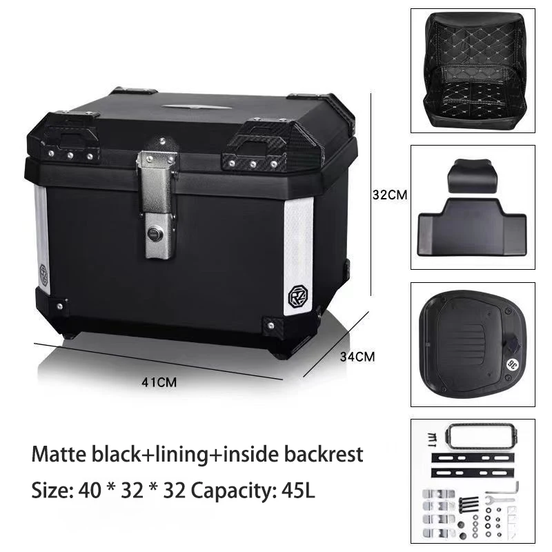 Universal-ABS-Capacete-Caixa-De-Armazenamento-Acess-rios-Da-Motocicleta ...