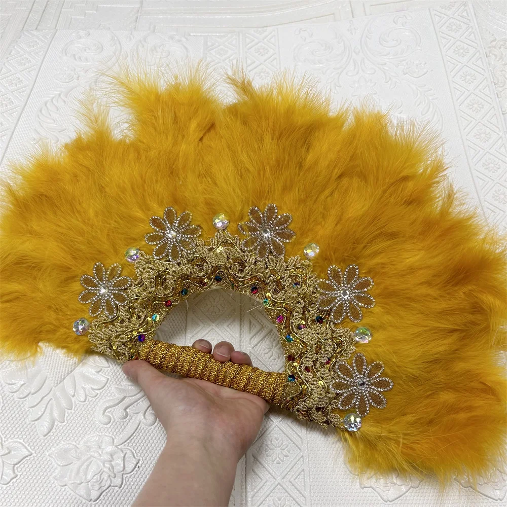 1pcs-African-Turkey-Feather-Hand-Fan-Handmade-Fans-for-Wedding-Party ...