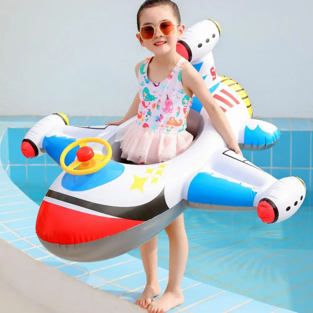 Kids Airplane Infant Float Pool Swimming Ring Inflatable Circle Baby ...