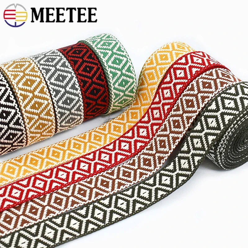 2-10M-Colorful-Jacquard-Cotton-Webbing-Tape-Sewing-Bag-Nylon-Strap-Belt ...