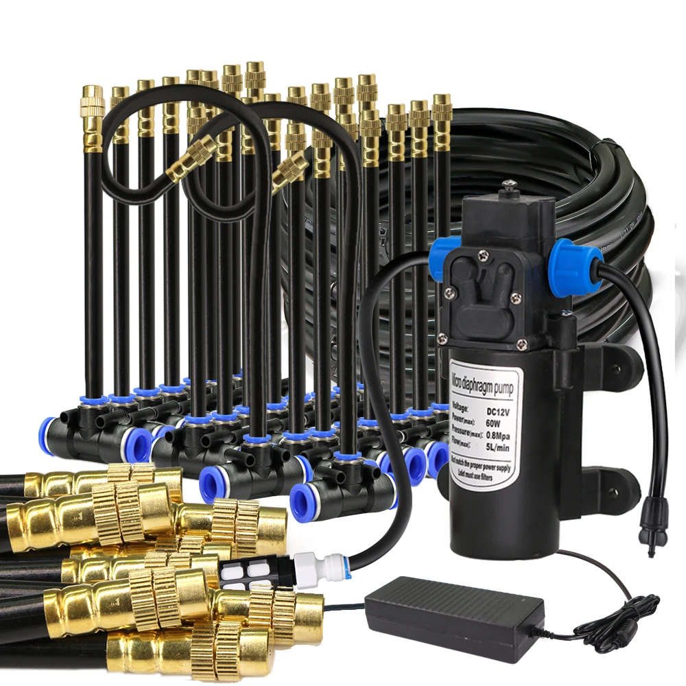 Black-8mm-PE-Hose-20cm-Flexible-Nozzle-Misting-Watering-System-45-60-80 ...