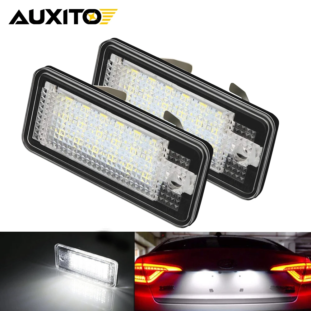 2x LED No Error Number License Plate Light Auto Lamp For Audi A3 A4 S4 ...