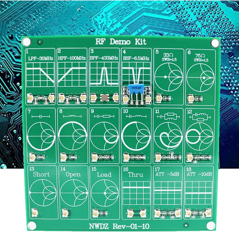 RF 데모 키트, RF 테스트 보드 모듈, VNA RF 테스트 모듈, 벡터 네트워크 분석기 보드 필터/감쇠기 모듈