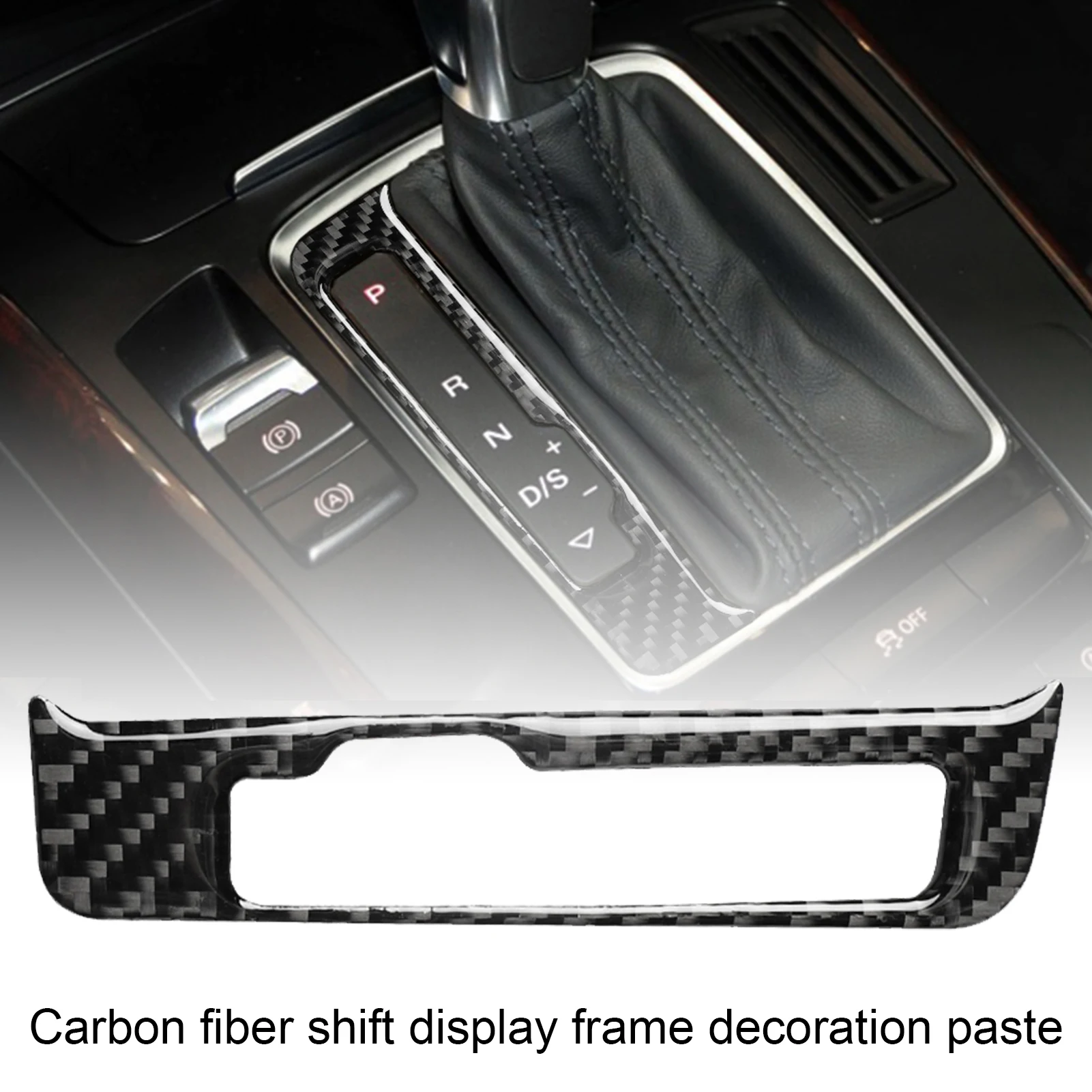 Carbon-Fiber-Gear-Shift-Panel-Trim-Self-adhesive-Protective-Gear-Panel ...