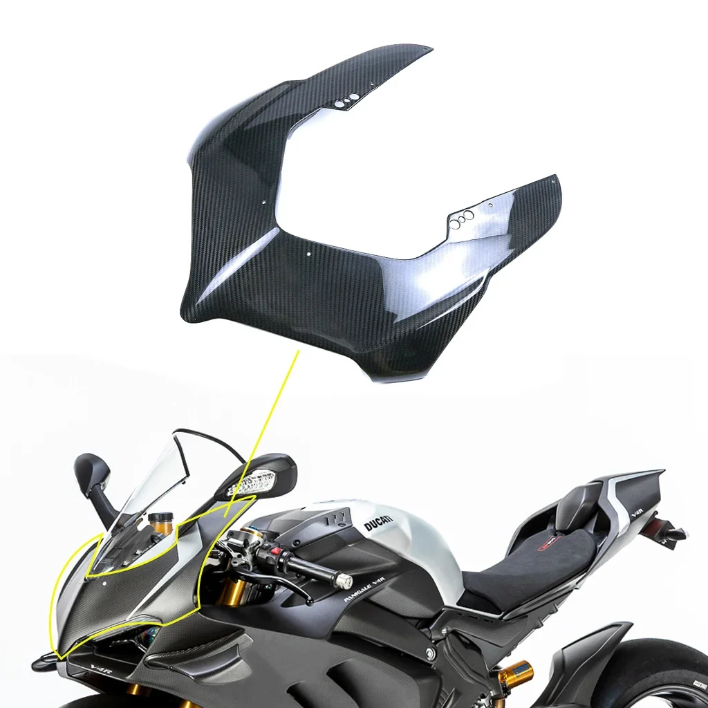 3K-Carbon-Fiber-Motorcycle-Modified-Accessories-Front-Nose-Headstock ...