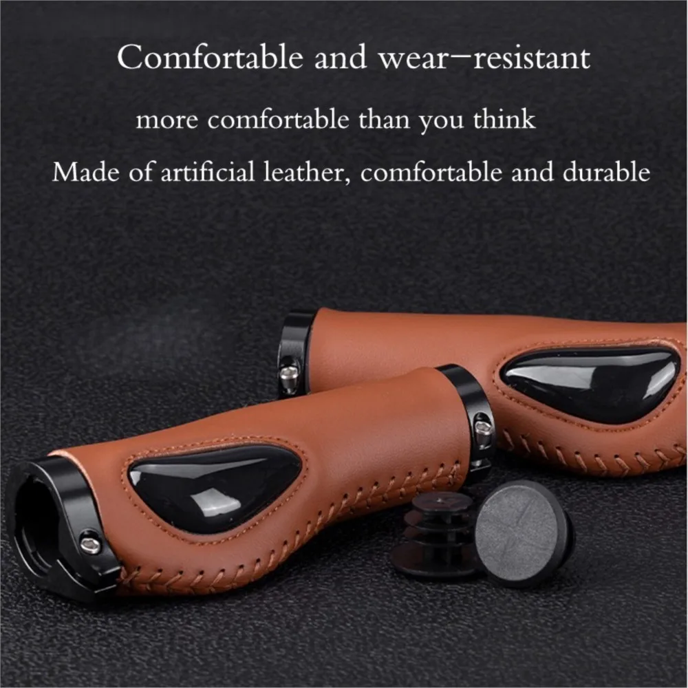 Bike Fiber Leather Grips Dead Fly Bike Grips Bike Grips Brown Leather ...