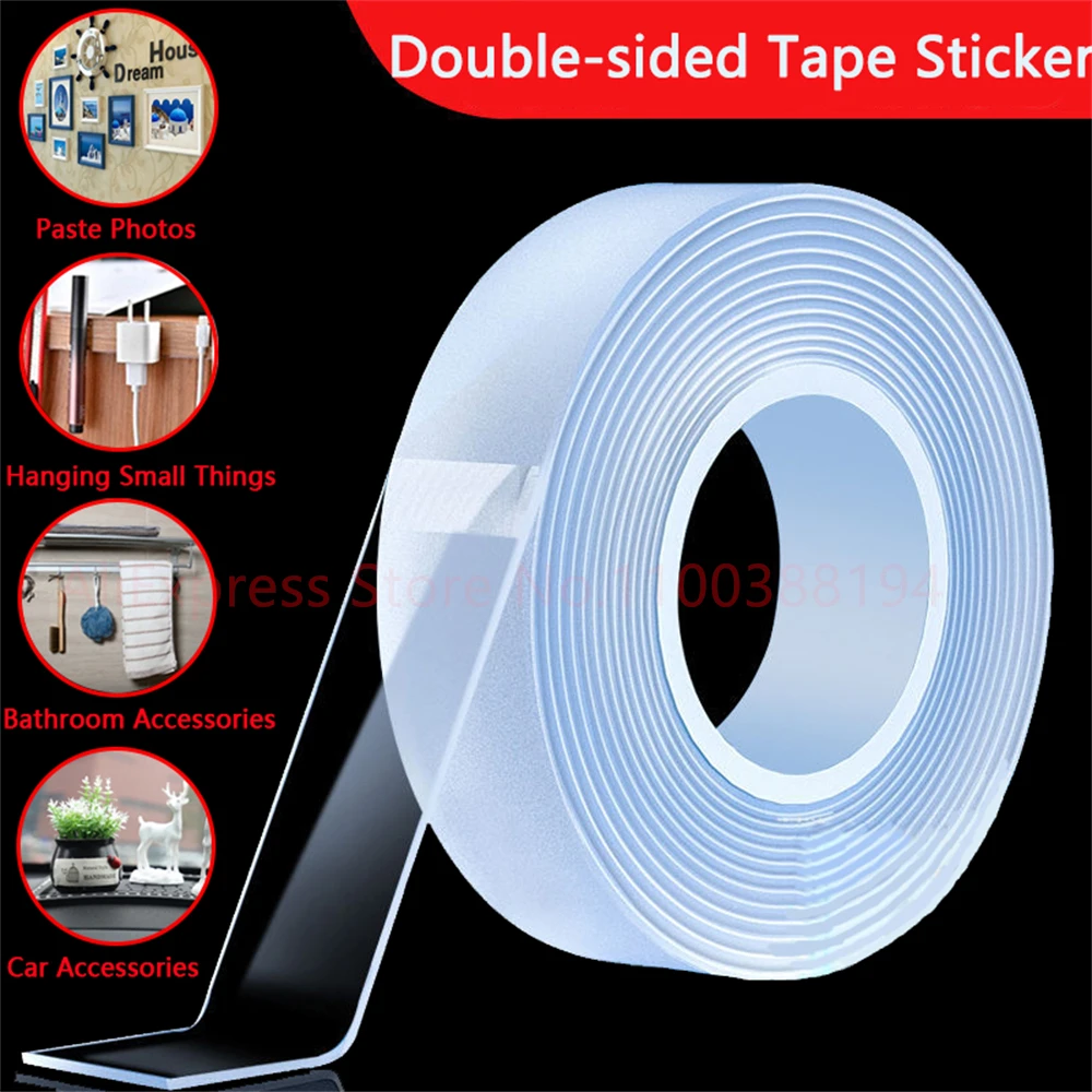 Waterproof Wall Stickers Reusable Adhesive Tape - Ultra-strong Double ...