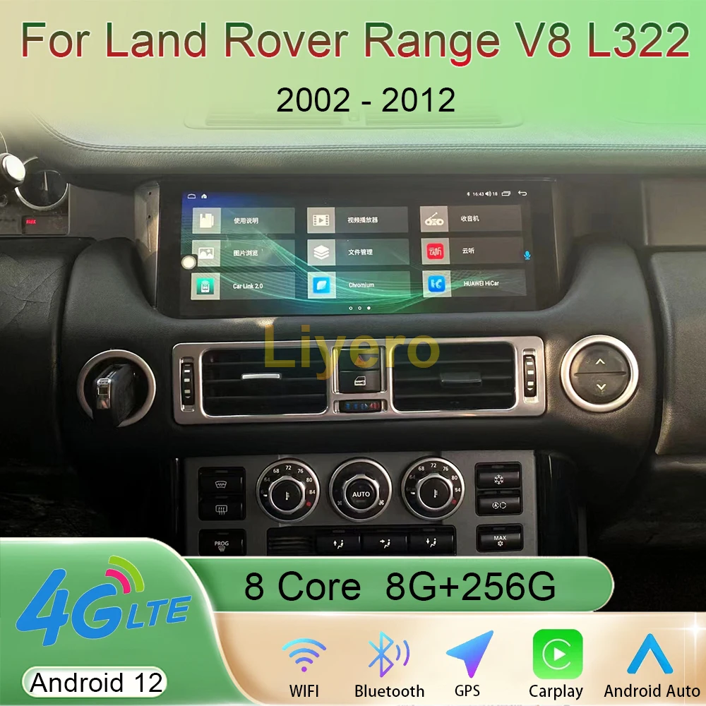 Liyero 10.25 Inch Android 12 For Land Rover Range V8 L322 2002-2012 Car ...