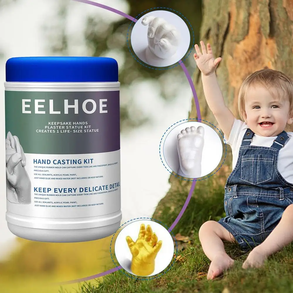 DIY Couples Hands Casting Kit 3D Hands Mold Baby Plaster Mold Kit Hand ...