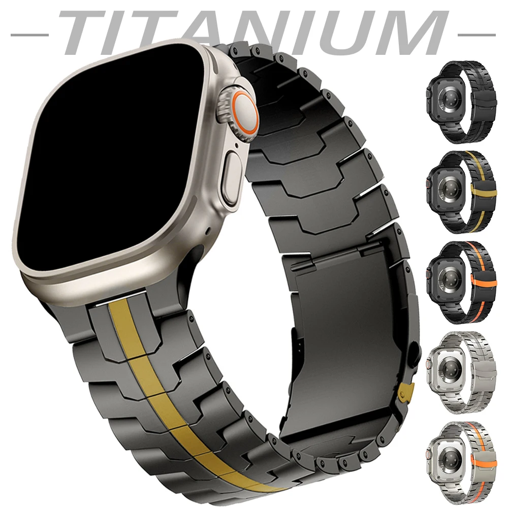 Titanium Strap for Apple Watch Series 11 10 46mm Ultra3/2/1 49mm ...