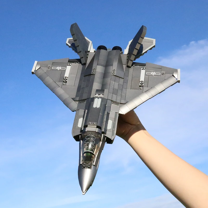 MOC-Model-Chinese-Military-J-35-Main-Fighter-Jet-Building-Blocks-Arms ...
