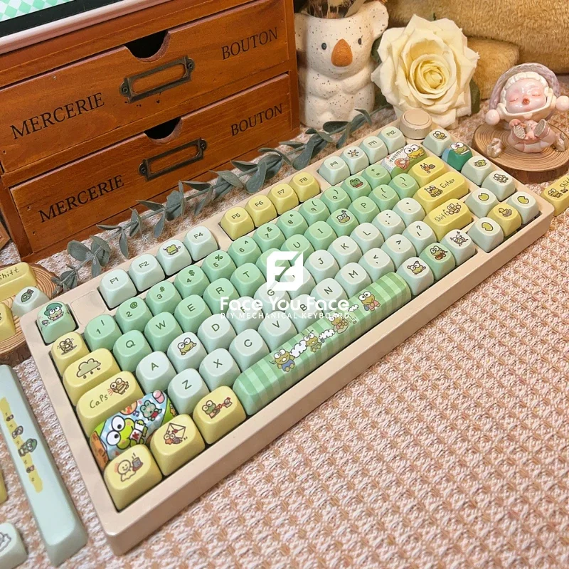 Big-Eye-Frog-Key-Cap-137-Keys-PBT-Material-Thermal-Sublimation-Class ...