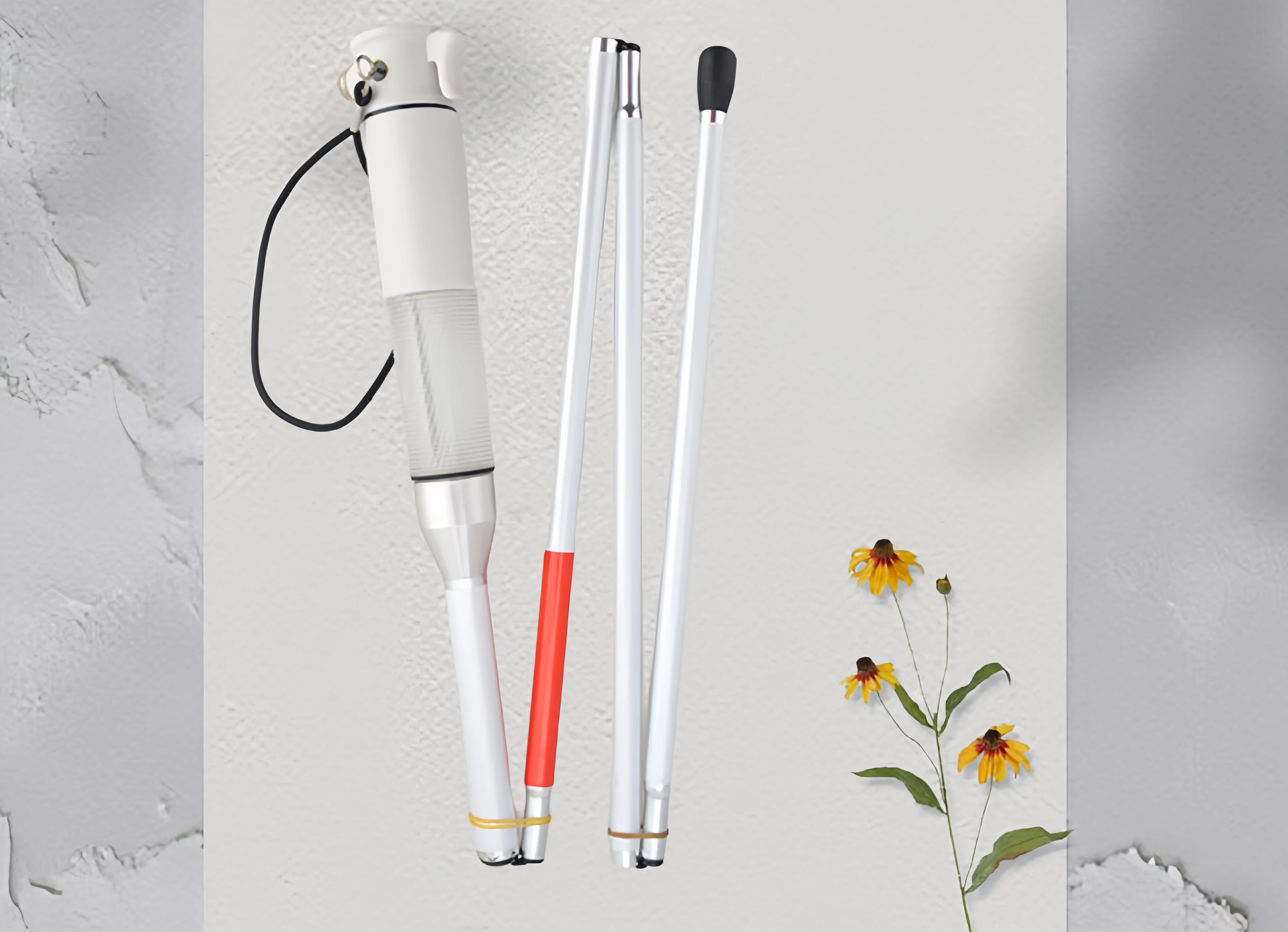 Folding Cane w Alarm Multifunctional Walking Stick for the Blind ...