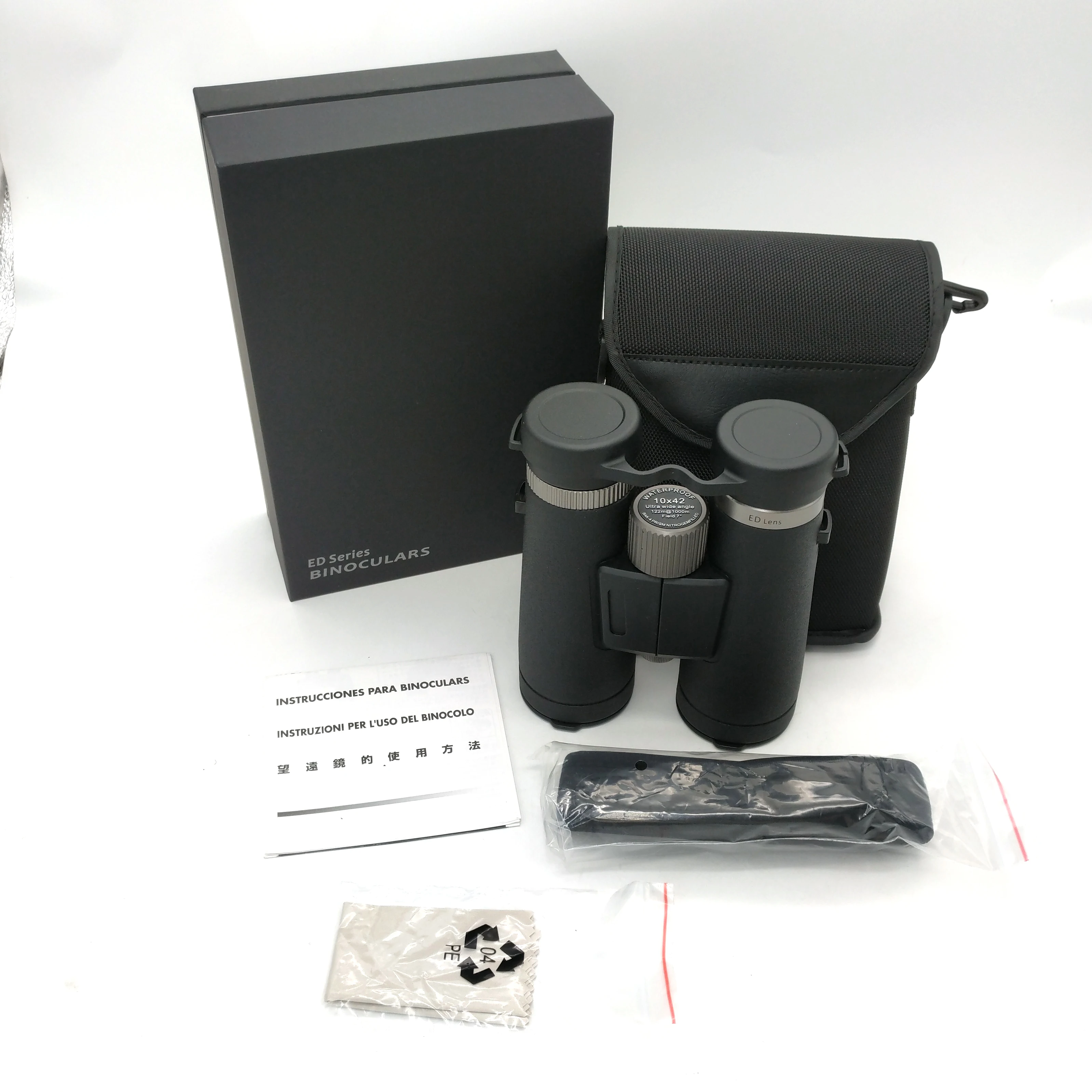 ED Glass BAK4 Prism 10x42 High Resolution Binoculars For Adults Compact ...