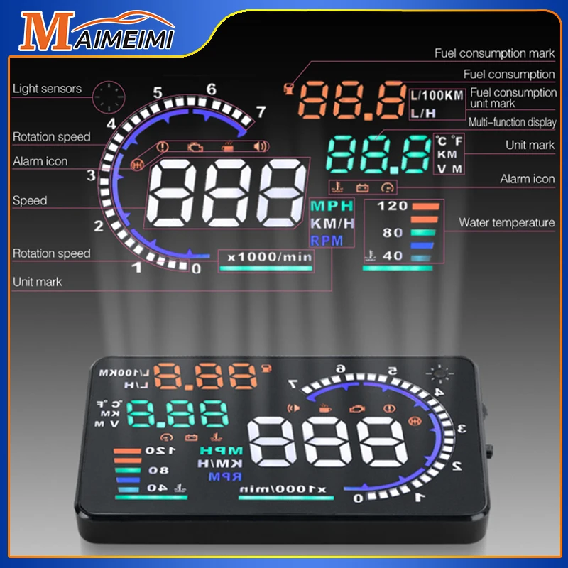 OBD2-HUD-Car-Head-Up-Display-A8-HUD-Digital-Speedometer-Windshield ...