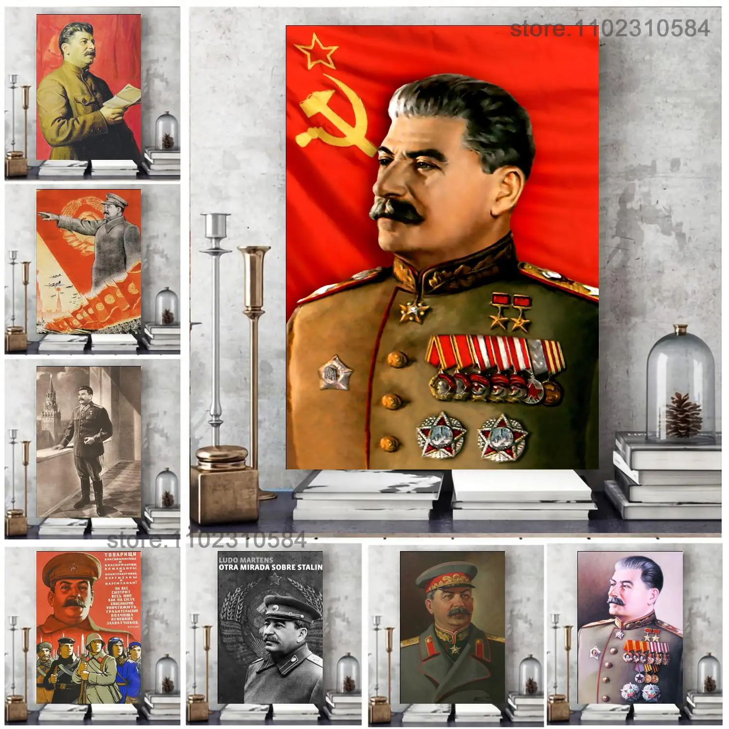 Joseph-Stalin-poster-duvar-sanat-tuval-posterler-dekorasyon-sanat ...