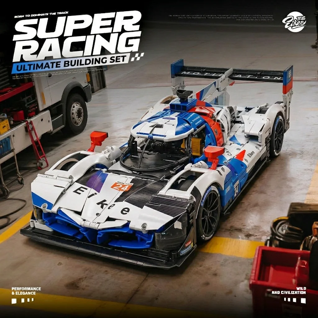 3507PCS Technical M HYBRID V8 Sports Car Building Blocks Remote Control ...