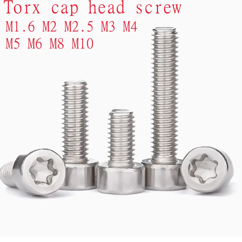 5-50pcs stainless steel cap head torx screw M2 M2.5 M3 M4 M5 M6 M8 Six ...