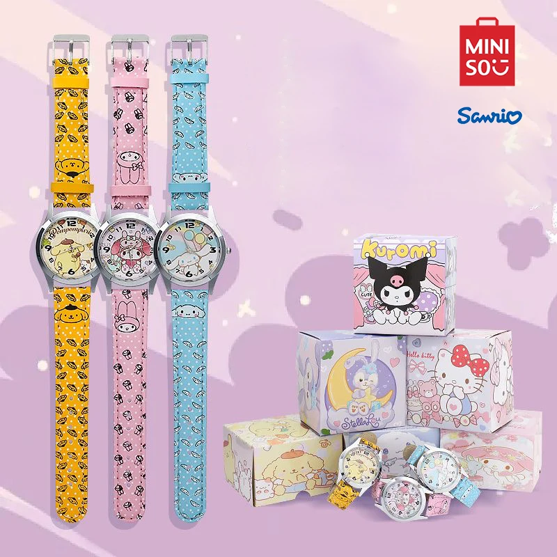 MINISO-Hello-kitty-Children-s-Watch-Cartoon-My-Melody-Cute-Hand-Clock ...