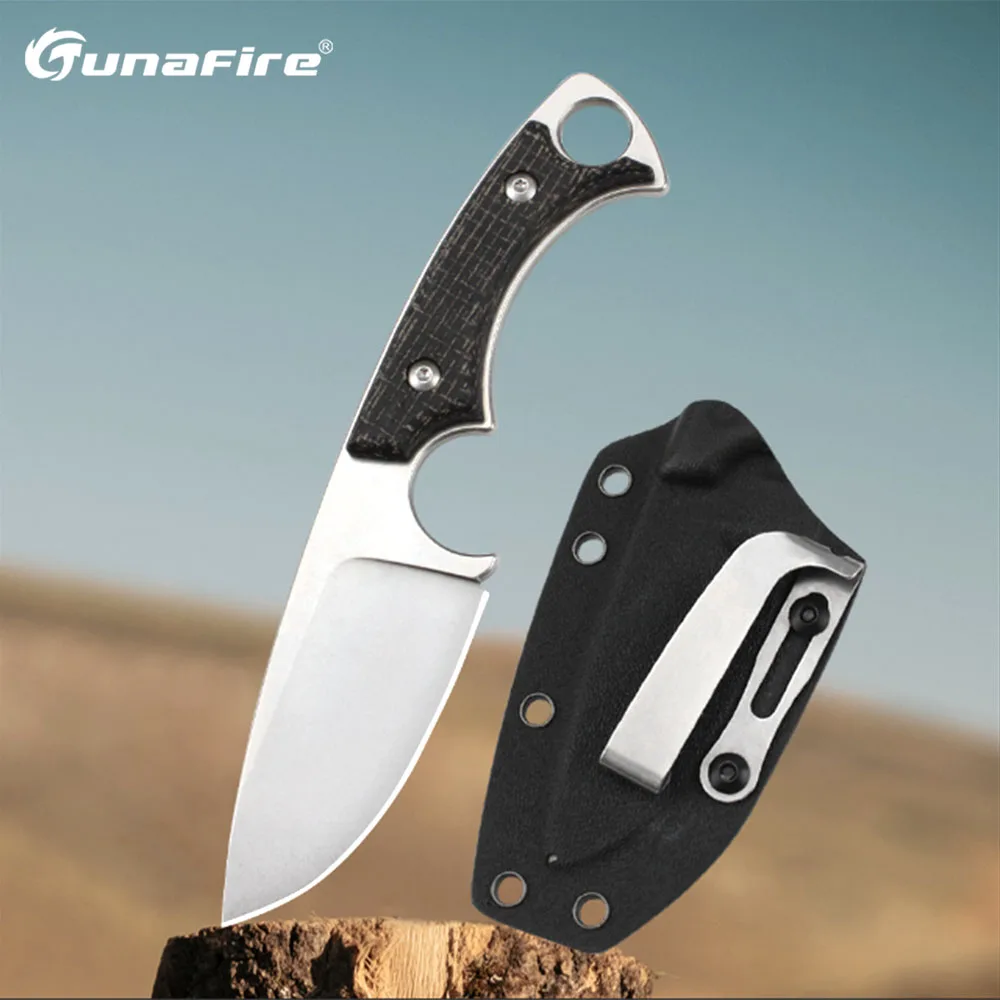 Tunafire-Fixed-Blade-Hunting-Knife-D2-Steel-Tactical-Men-Camping ...