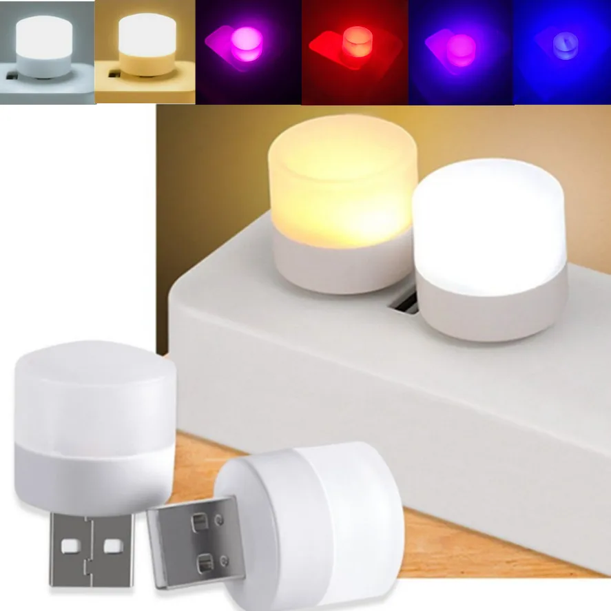 5 pcs USB LED Book Light 1W Super Bright Eye Protection USB Plug Lamp ...