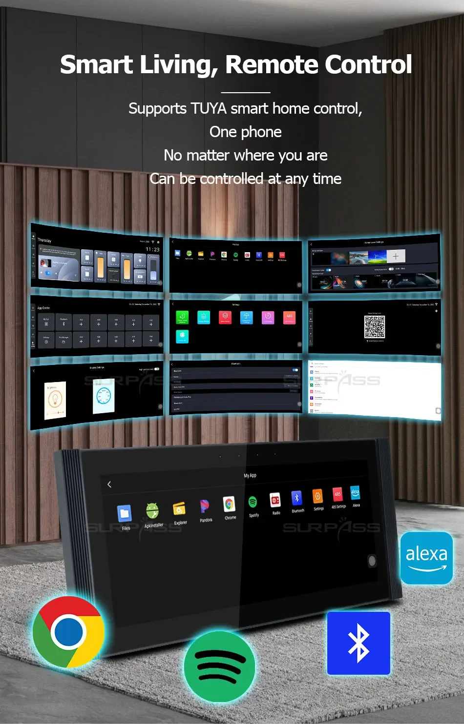 Smart Home Tuya Wifi Zigbee 12.3 Inch in-Wall Amplifier Android 11 ...