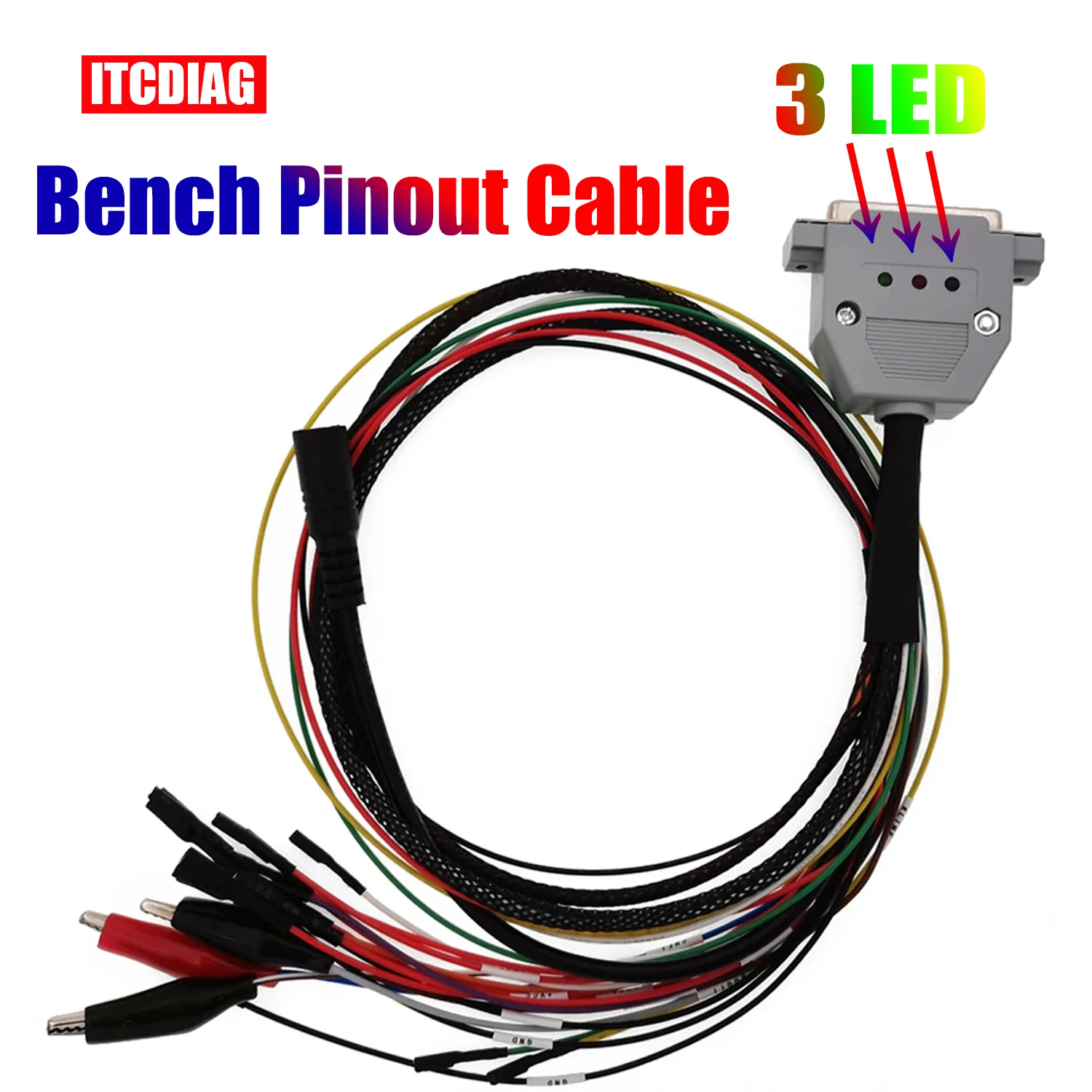 Bench Cable Db25 Ecu Bench Pinout Cable 3 Led Lights For Sm2 Pro J2534 ...