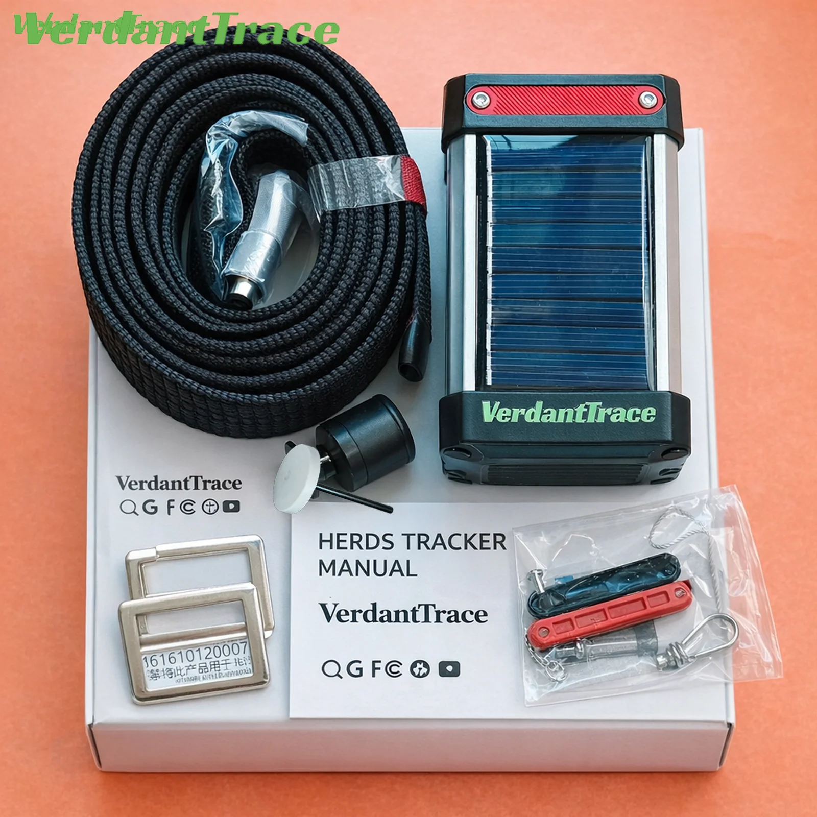 VTH1 4G 5G Solar GPS Tracker for Cattle Sheep Horse 10000mAh Waterproof ...