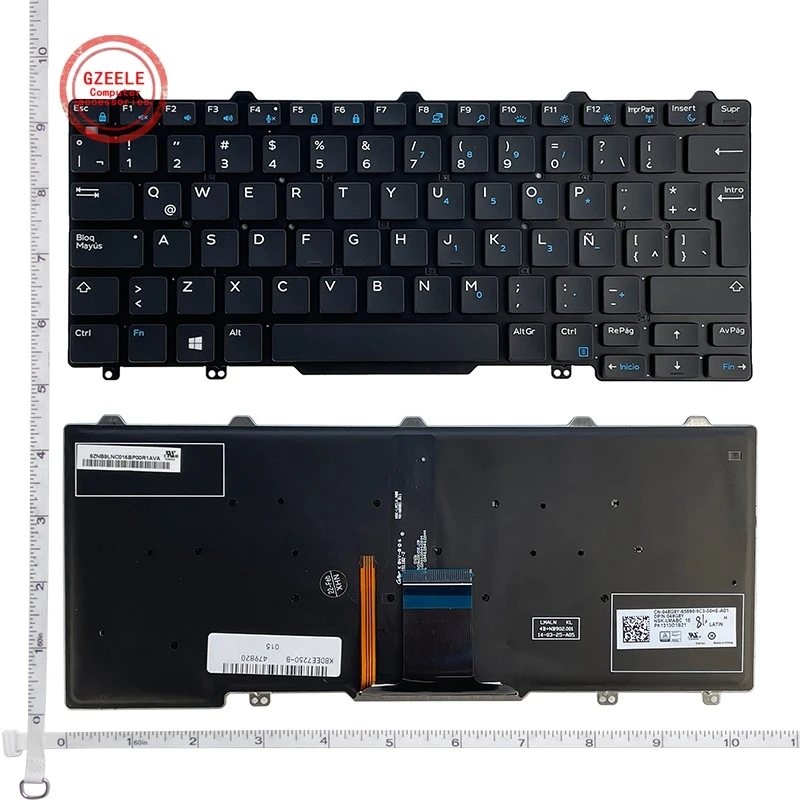 98new Us/jp Laptop Keyboard For Dell Latitude 7000 12 5000 7350 5290 ...