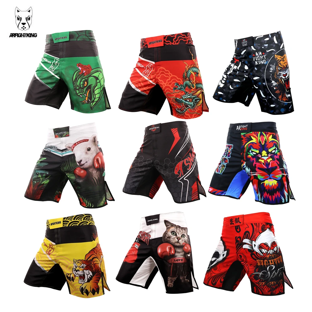 Men-MMA-Shorts-Red-Muay-Thai-Boxing-Shorts-Fitness-Gym-Training-Pants ...