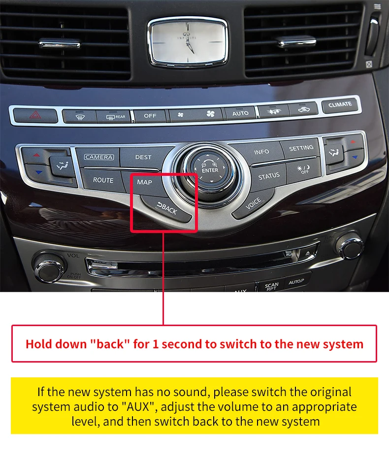 Беспроводной CarPlay Android Auto для Infiniti 2010-2019 M25L FX35 JX35 QX56 QX60 QX70 Q70 QX35 ...