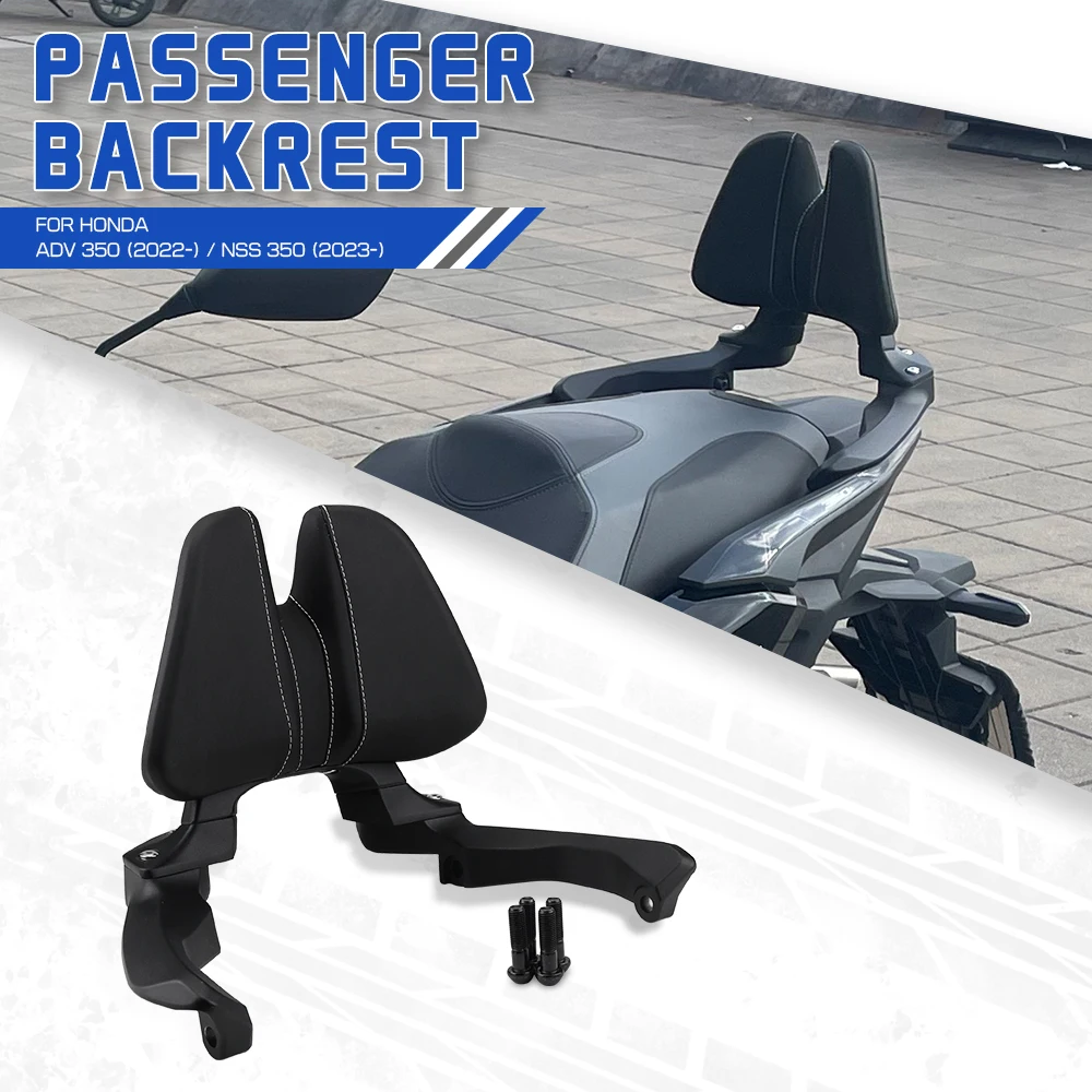Motorcycle Rear Passenger Seat Backrest Cushion Back Rest Pad For Honda ...