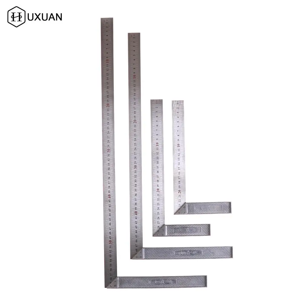 25/30/50/60cm Metal Steel Engineers Try Square Set Wood Measuring Tool ...