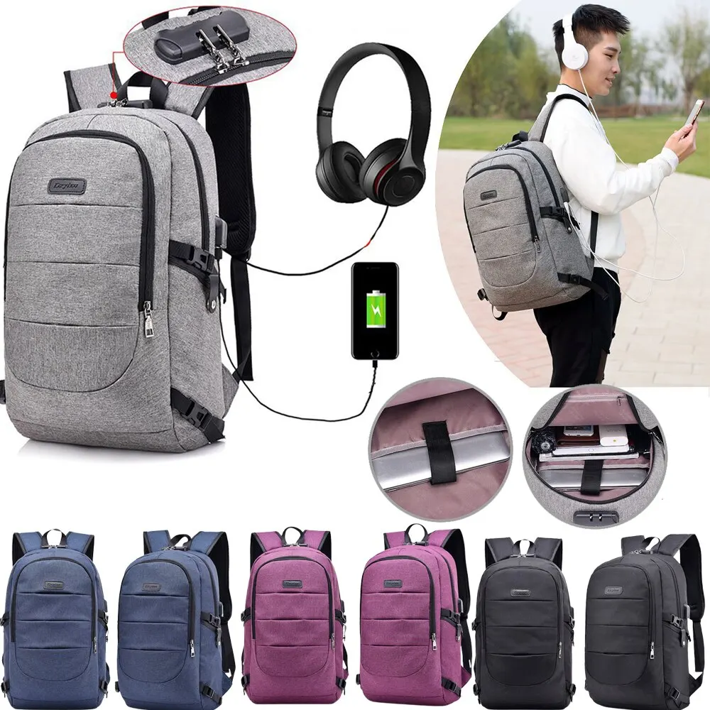 Usb-Charging-Large-Capacity-Men-Women-Backpack-Laptop-Waterproof ...
