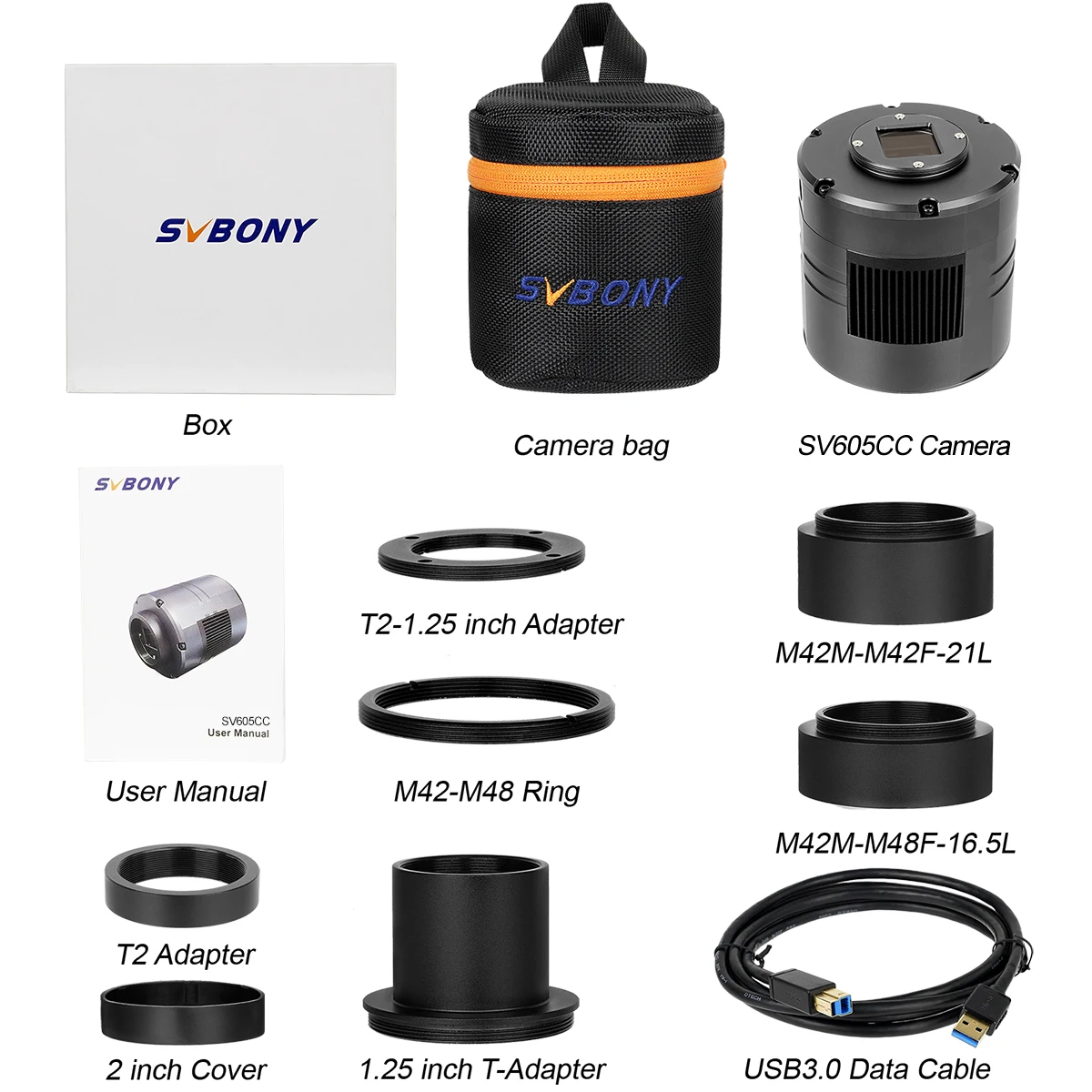 SVBONY SV605CC Cooled Camera, 9MP IMX533 CMOS Color Telescope Camera, Astronomy Accessory for ...