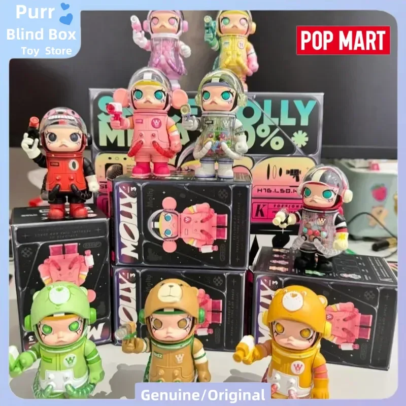 Genuine POP MART Mega Space Molly 100% V3 Series Blind Box Cute Molly ...